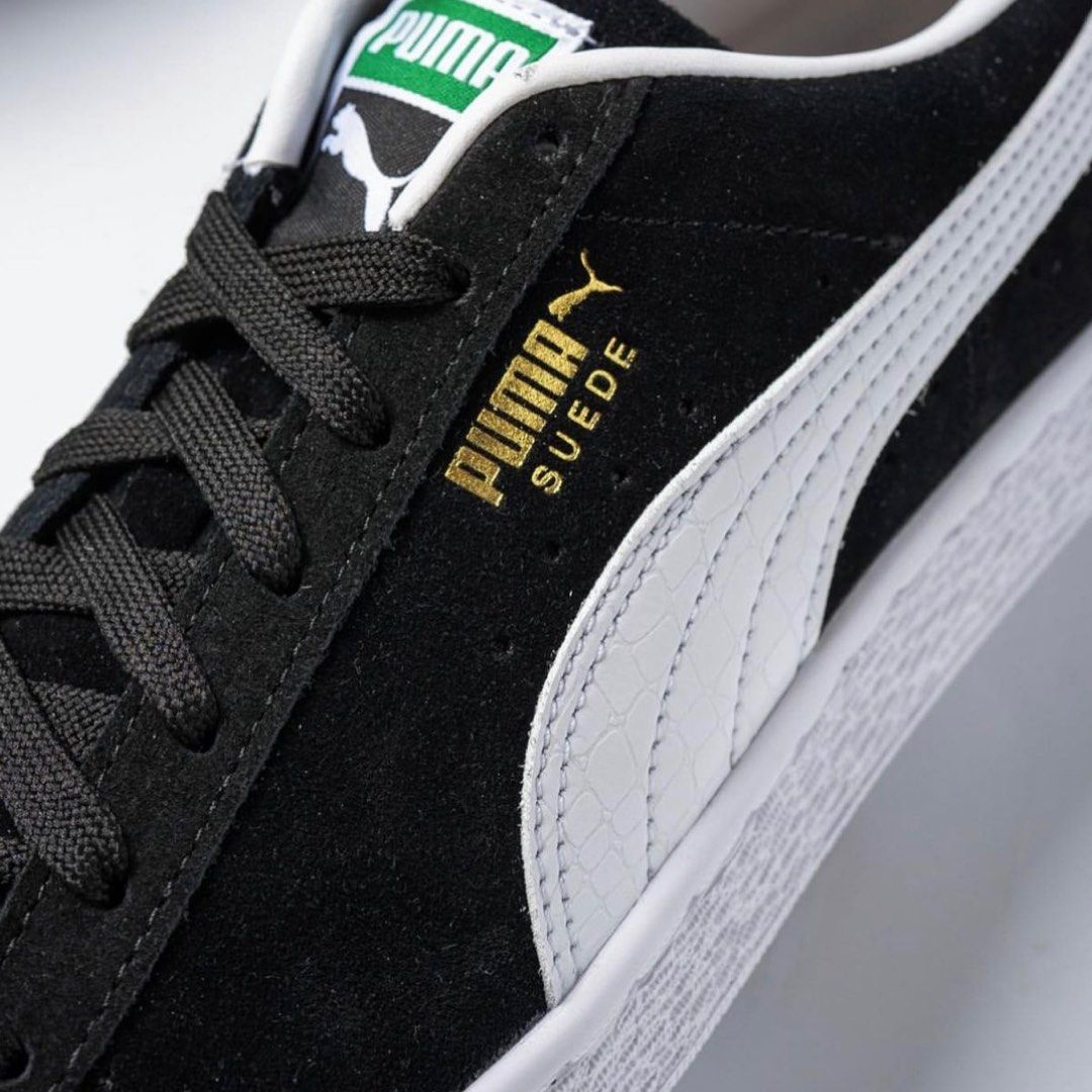 PUMA SUEDE CROC BLACK, Women's Fashion, Footwear, Sneakers on Carousell