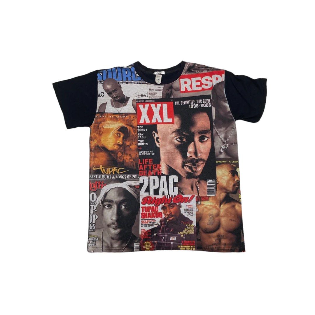 RAPTEES RAPPER TUPAC SHAKUR OVERPRINT, Men's Fashion, Tops & Sets ...