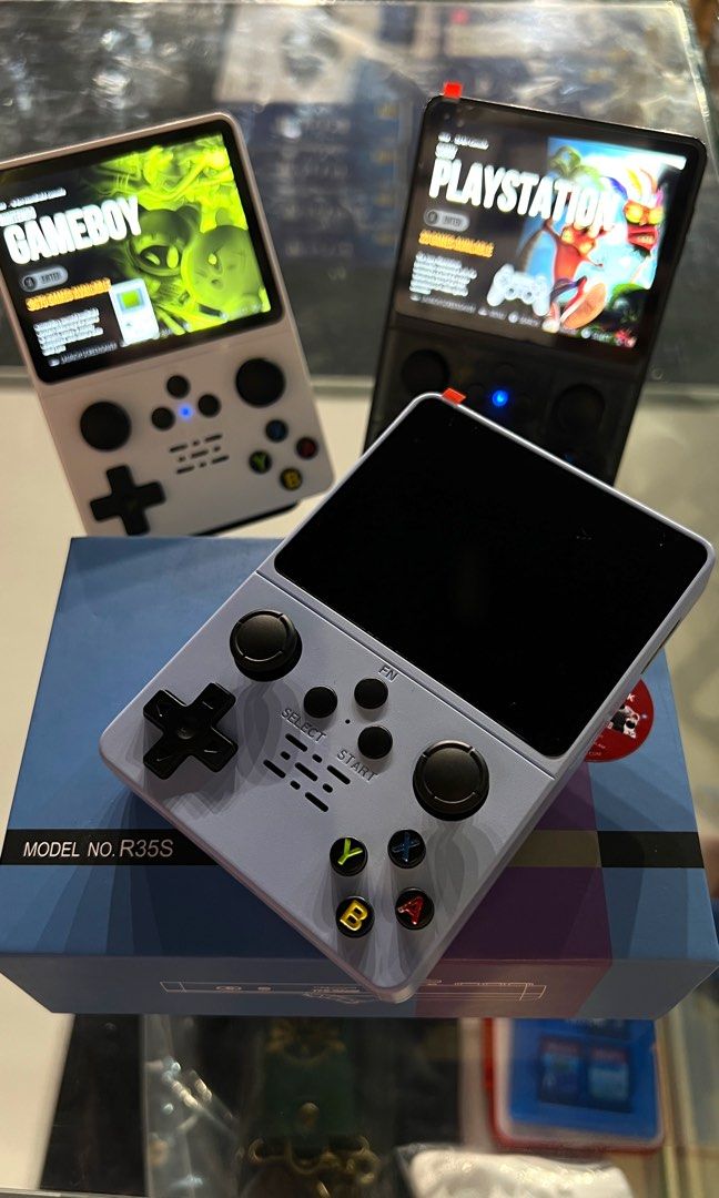 Bayar Ansuran ATOME RGB Portable Game Console R35S, Video Gaming, Video ...
