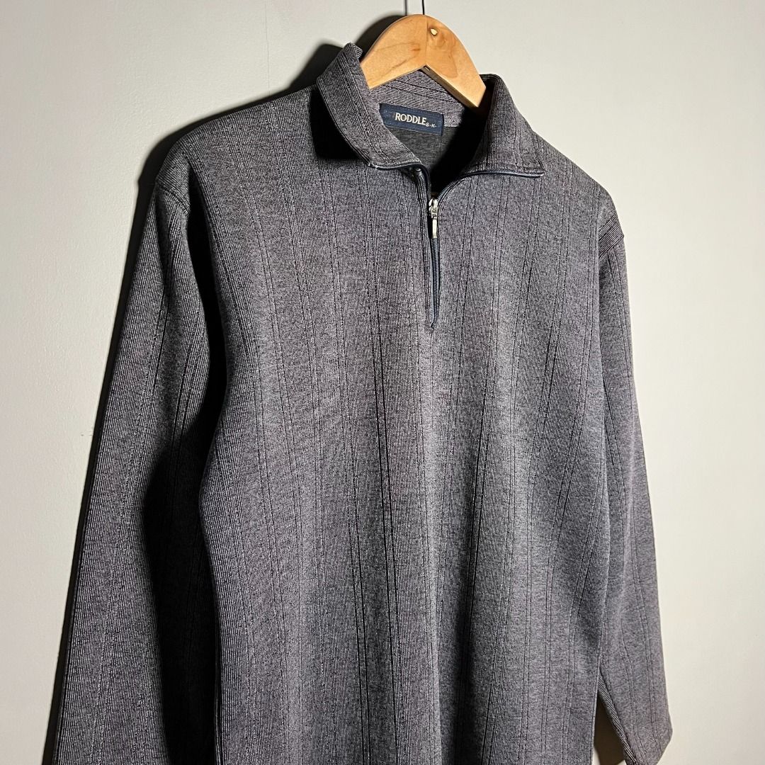 RODDLE Essentials Textured Quarter Zip, Men's Fashion, Coats, Jackets ...