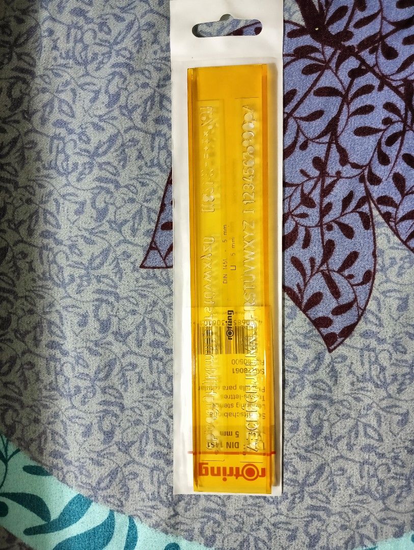 Rotring DIN 1451 , 5 mm - Lettering Stencil, Hobbies & Toys, Stationary ...