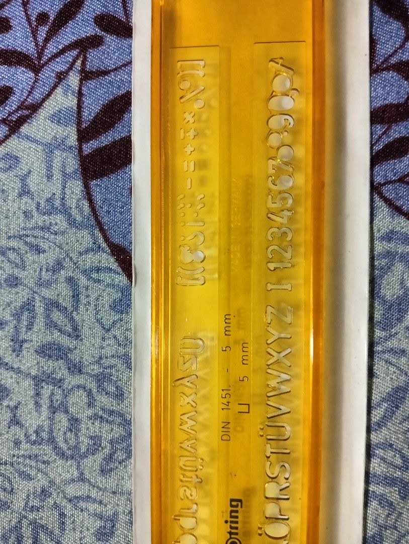 Rotring DIN 1451 , 5 mm - Lettering Stencil, Hobbies & Toys, Stationary ...