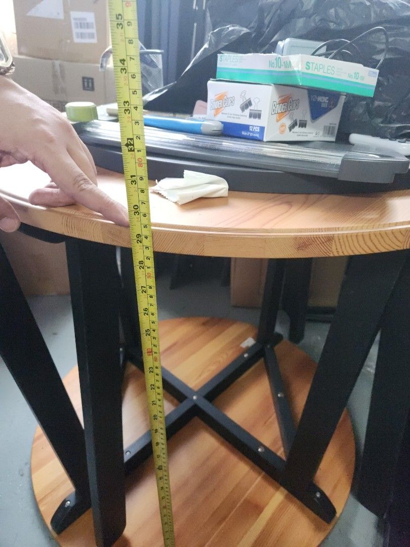 Round table. Measurement shown, Furniture & Home Living, Furniture ...