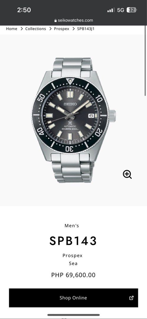 Seiko SPB 143, Men's Fashion, Watches & Accessories, Watches on Carousell