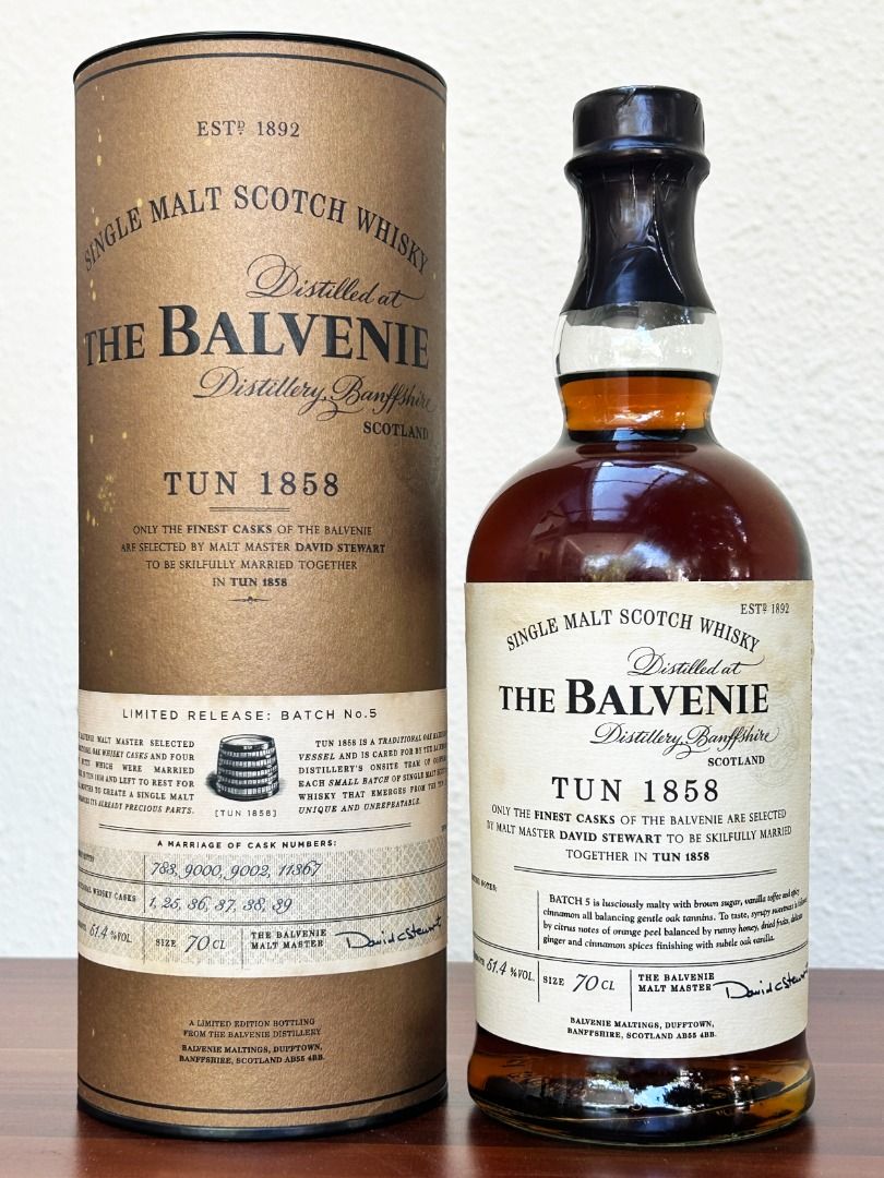 Signed Bottle of Balvenie Tun 1858., Food & Drinks, Alcoholic Beverages ...