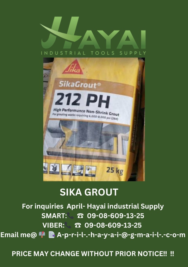 Sika grout, Commercial & Industrial, Construction Tools & Equipment on ...