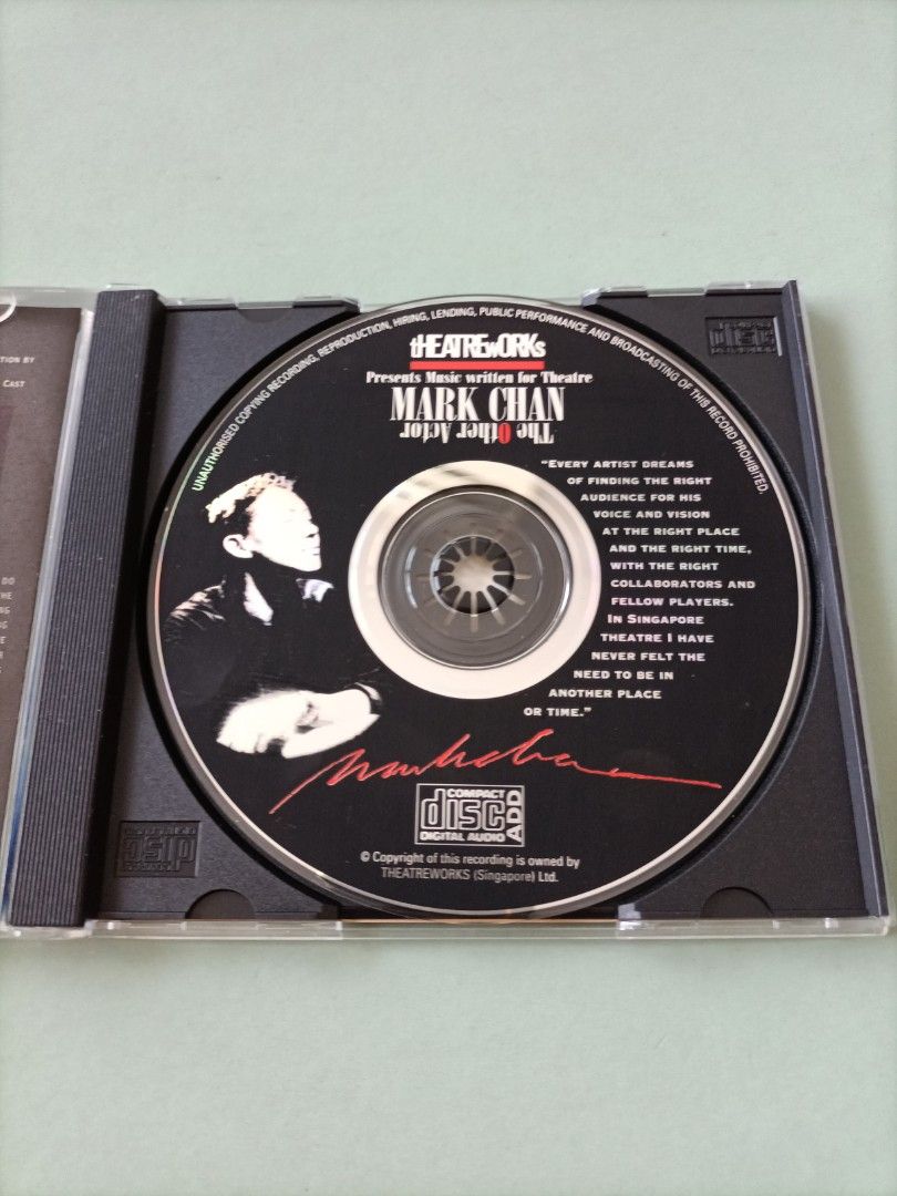 Singapore Theatreworks Mark Chan The Other Actor Mega Rare Autograph CD ...