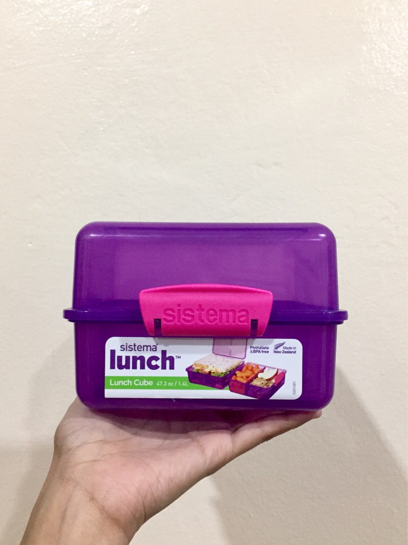 SISTEMA BPA free cube Bento Lunch Box, Furniture & Home Living ...