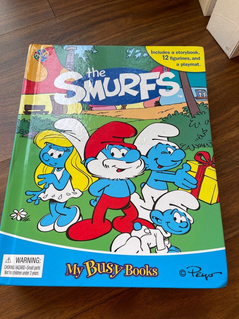 Smurfs busy book with playmat and figurine, Hobbies & Toys, Books ...