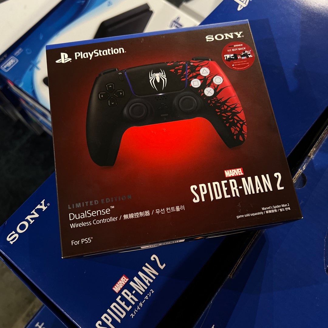 Spiderman 2 Limited Edition Dualsense Wireless Controller, Video Gaming ...