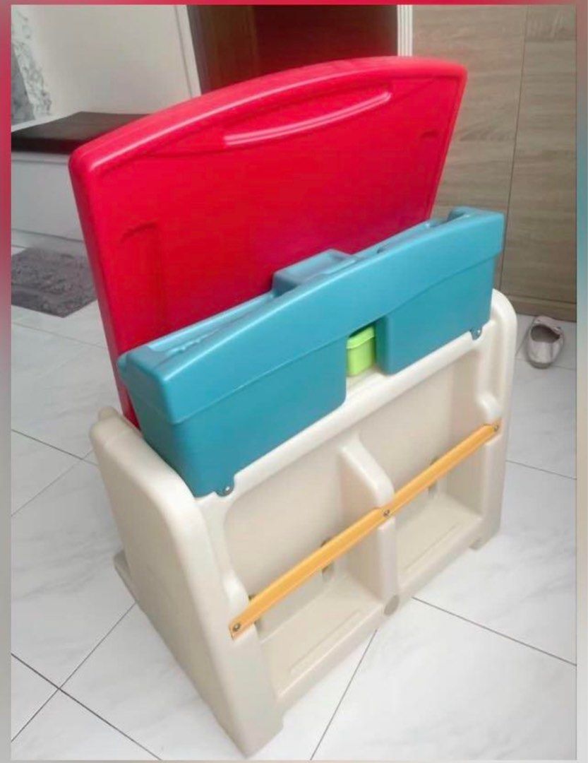 Step 2 Flip & Doodle Easel Desk with Stool, Babies & Kids, Baby Nursery ...
