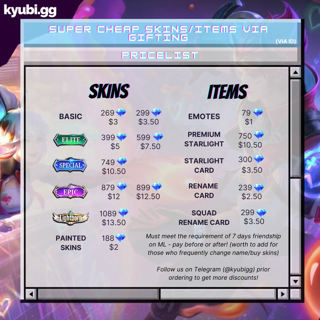 [SUPER CHEAP] MLBB Skins & Items via Gifting, Video Gaming, Gaming ...