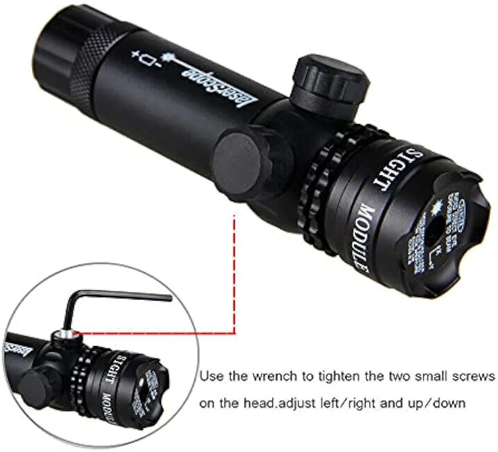 Tactical Adjustable Green Laser Sight Dot 532nm with Rail Mount, Scope ...