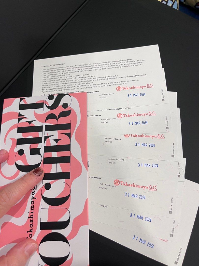 Takashimaya voucher expired date 31 Mar 2024, Tickets & Vouchers ...