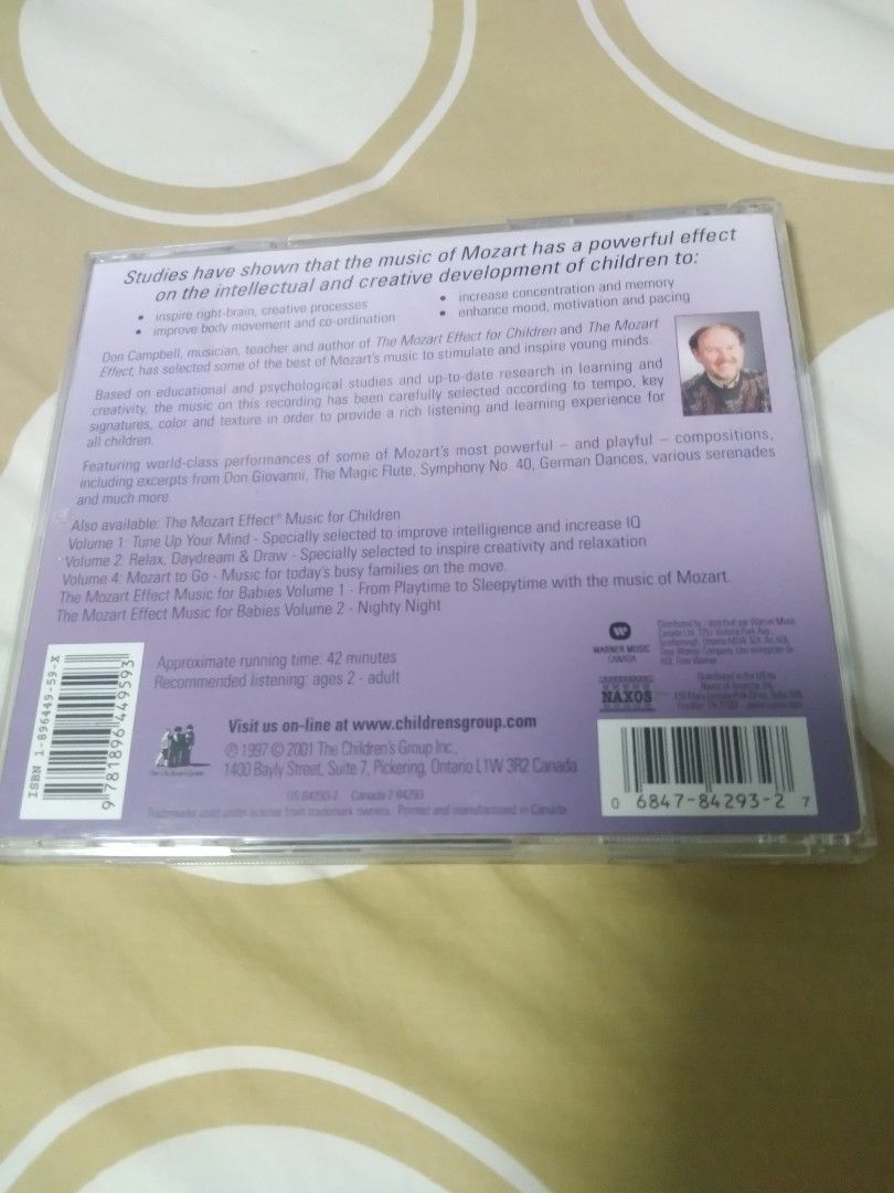 The mozart effect music for children volume 3 &4, Hobbies & Toys, Music ...
