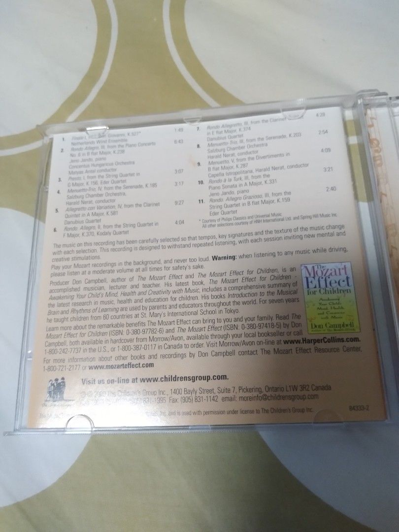 The mozart effect music for children volume 3 &4, Hobbies & Toys, Music ...