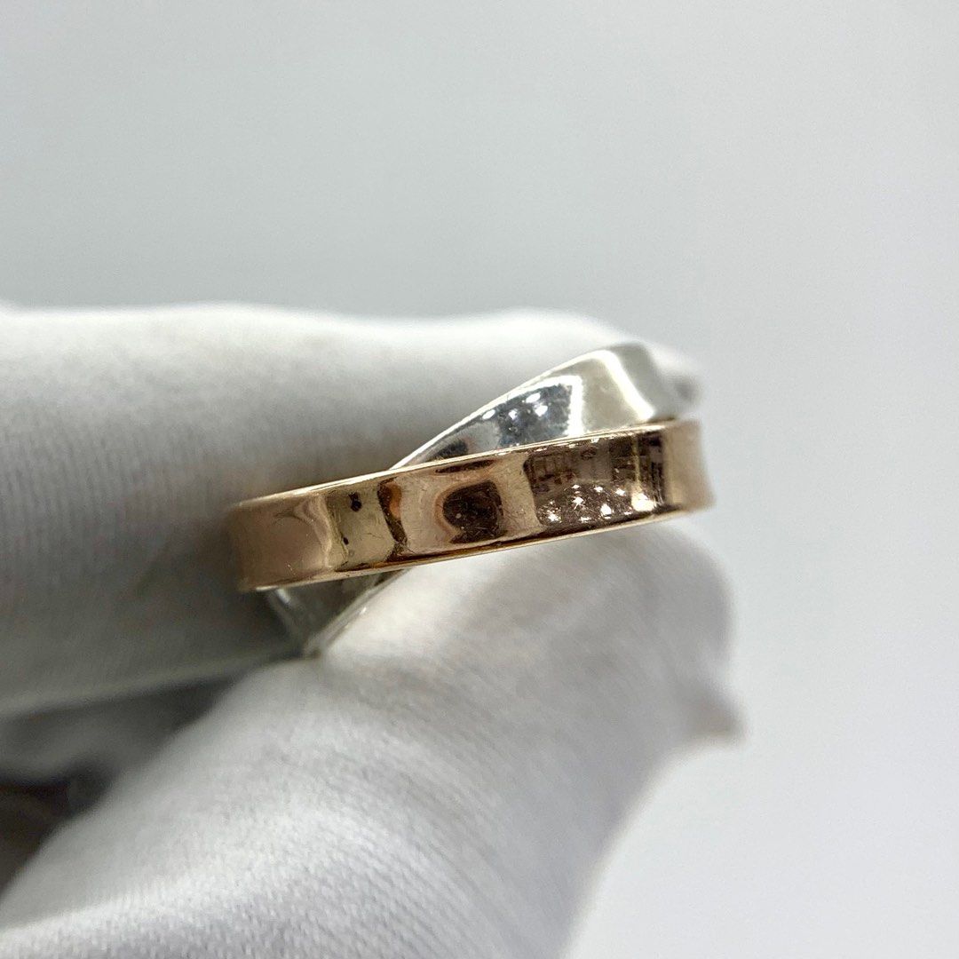 TIFFANY & CO. INTERLOCKING AG925 SILVER RING 237030852 ;, Luxury ...
