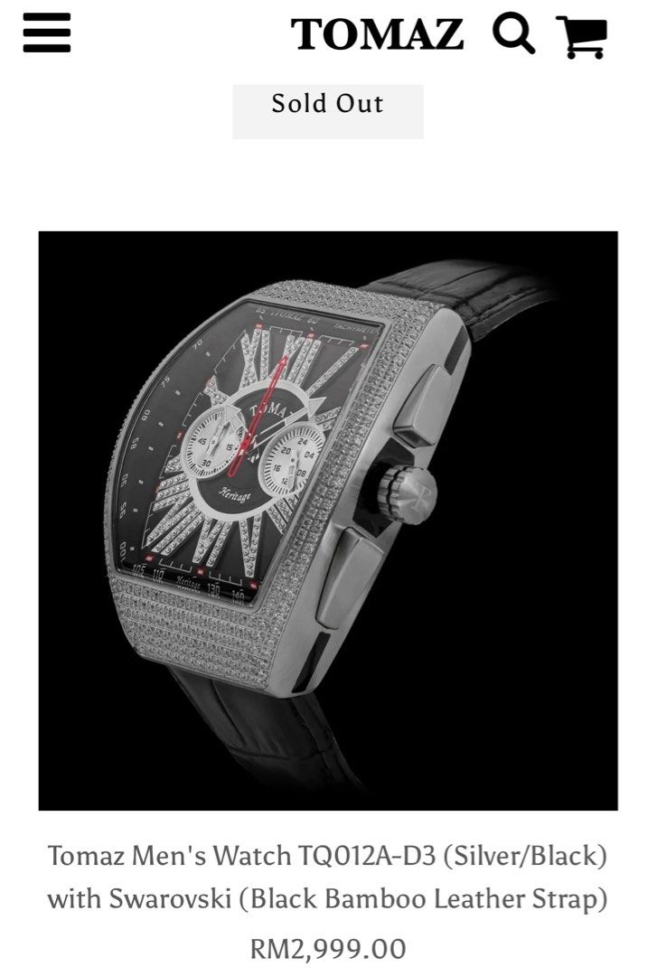 Tomaz Exclusive Watch TQ012A-D3 Henry Love Super Rare piece, Luxury, Watches on Carousell