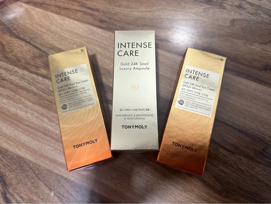 Tony moly intense care gold 24k snail sun cream luxury ampoule, Beauty ...