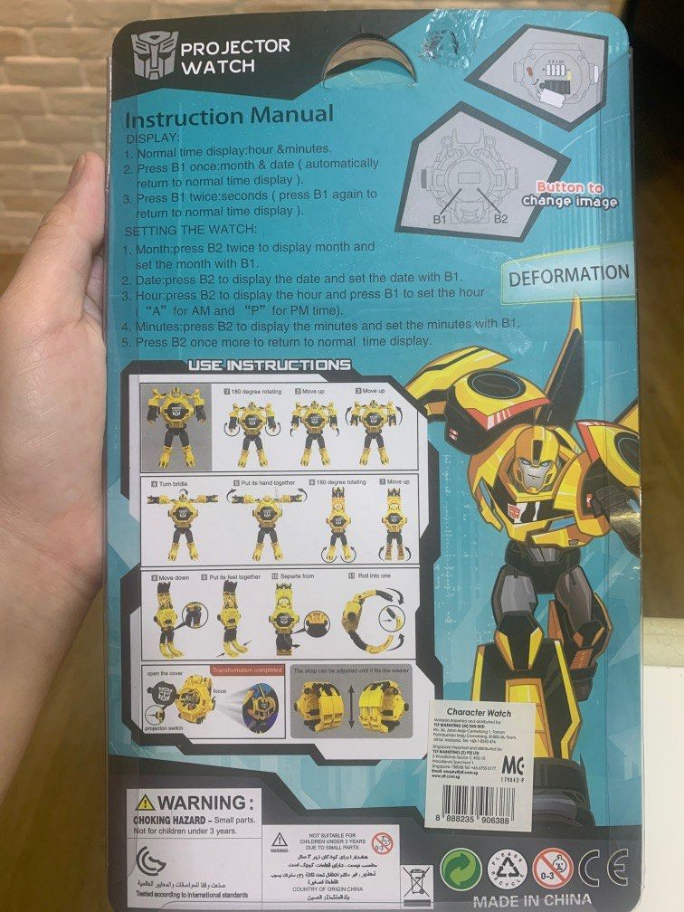 Like brand new Transformer projector watch bumblebee, Hobbies & Toys ...