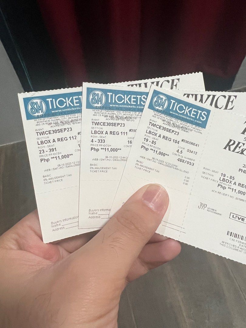 TWICE RTB in Manila Day 1, Tickets & Vouchers, Event Tickets on Carousell