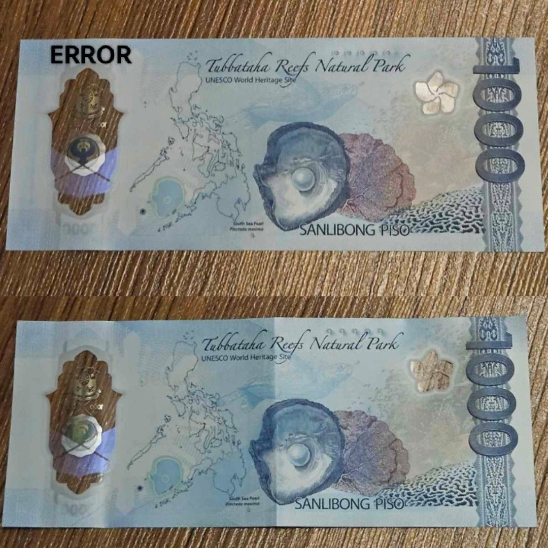 Uncirculated New 1000 peso error bill, Hobbies & Toys, Memorabilia ...
