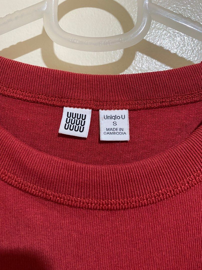 Uniqlo Plain Red Shirt, Men's Fashion, Tops & Sets, Tshirts & Polo ...