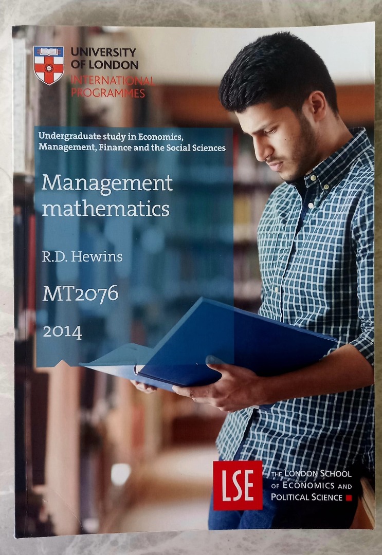 UOL Subject Guide (Management Mathematics - MT2076), Hobbies & Toys ...