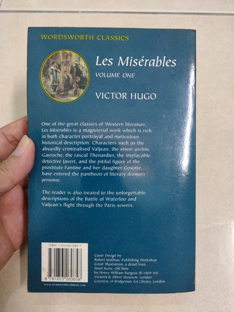 [Used] Les Miserables Volume One by Victor Hugo (Wordsworth Classics ...