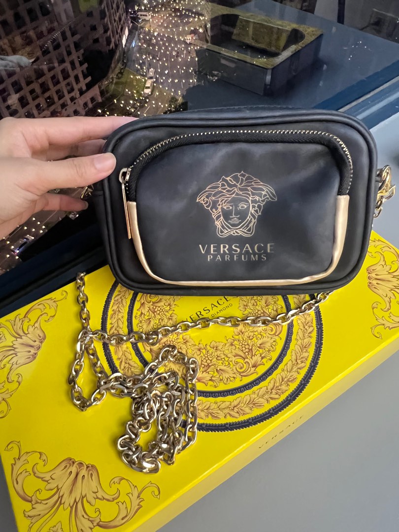 Versace chain sling bag (parfum pouch), Women's Fashion, Bags & Wallets ...