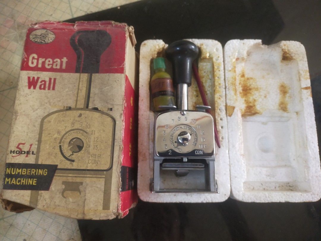 Vintage Antique Numbering machine great wall china, Hobbies & Toys ...