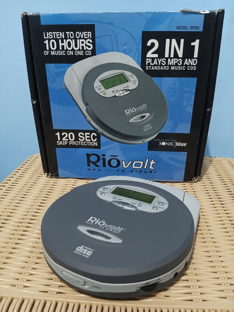 Vintage Rare find Portable Rio Volt CD MP3 Digital Discman Player SP50 ...