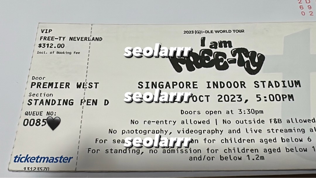 wts lfb g-idle i am free-ty VIP NEVERLAND concert ticket, Tickets ...