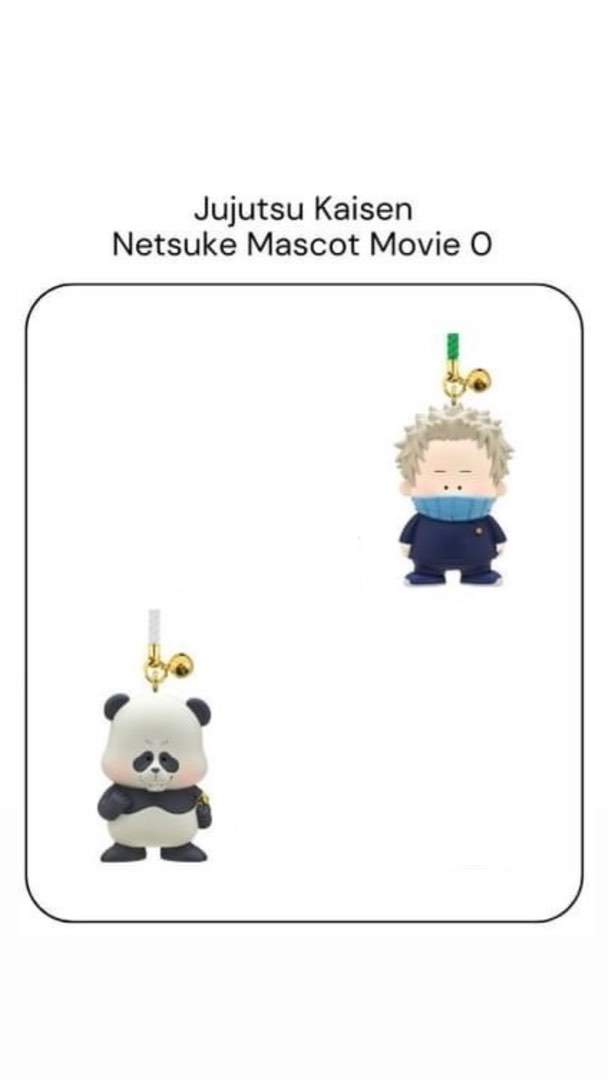 jujutsu kaisen 0 inumake toge & panda netsuke mascot, Hobbies & Toys ...