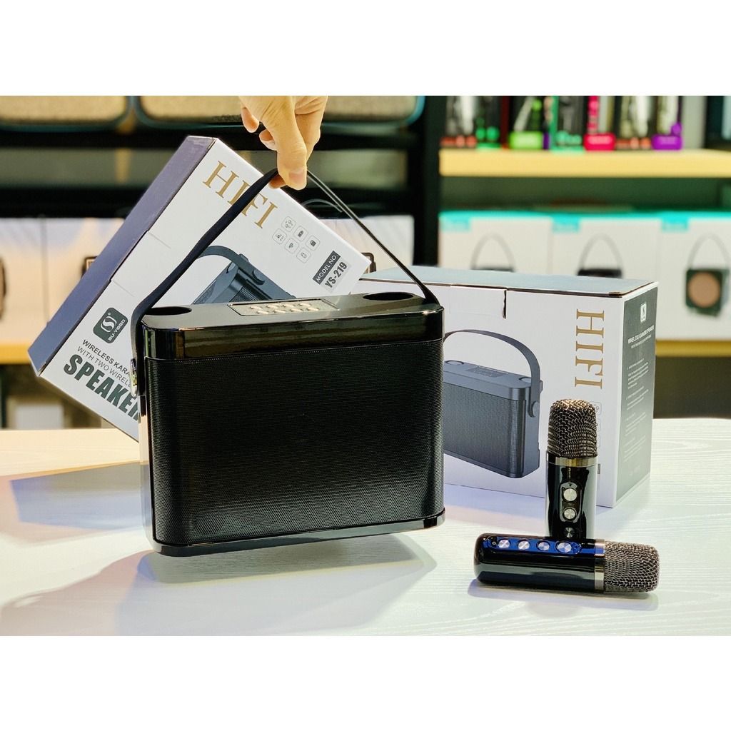 Ys-219 Karaoke Machine Speaker System With 2 Microphones Portable ...