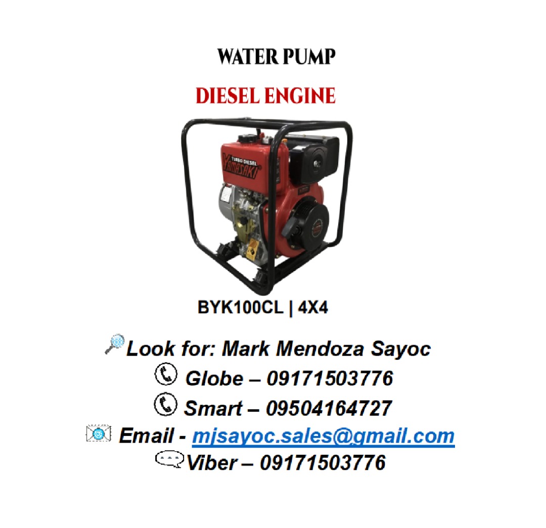 12.0HP | BYK100CL | Diesel Water Pump, Commercial & Industrial ...