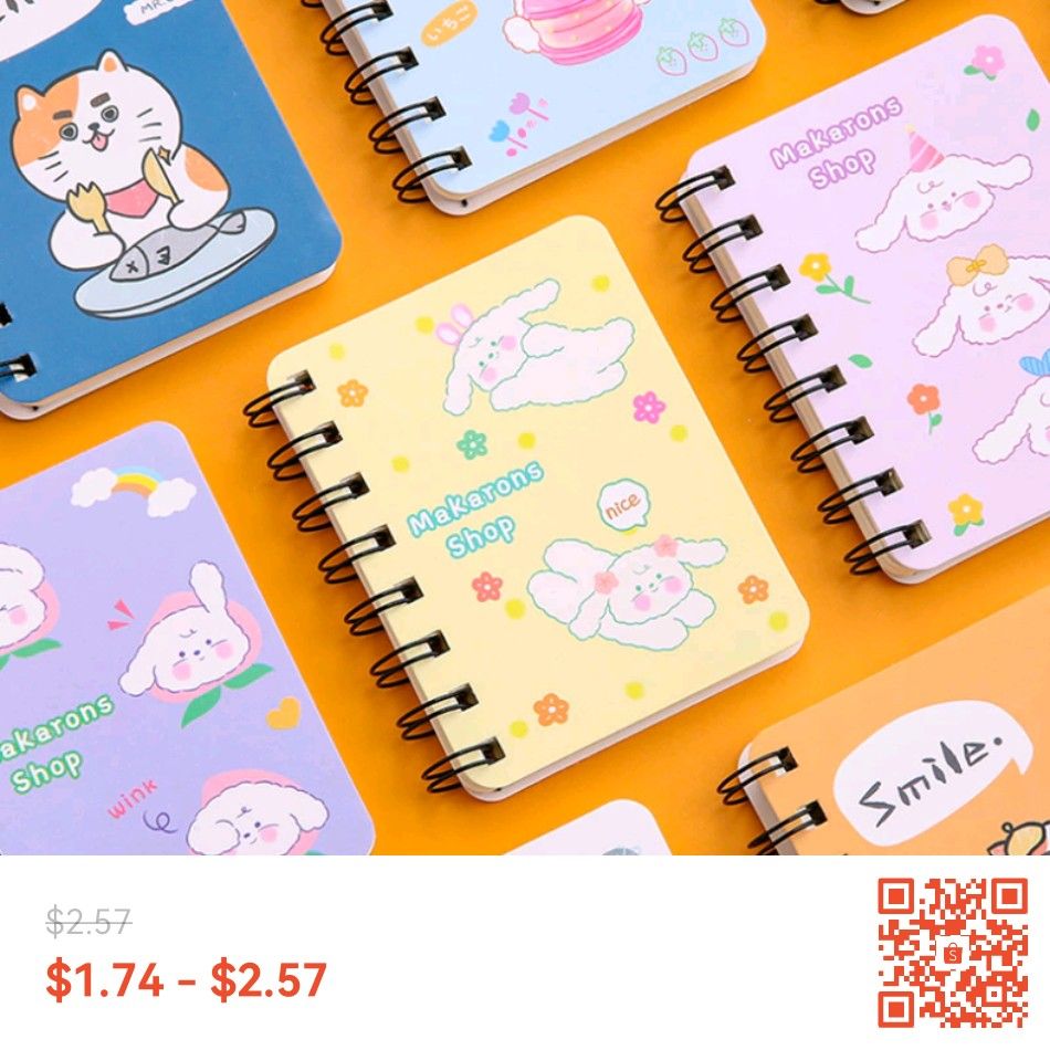 $1 each, 90 sheets Cute Cartoon Small Coil Notebooks ALL 12 pads for ...