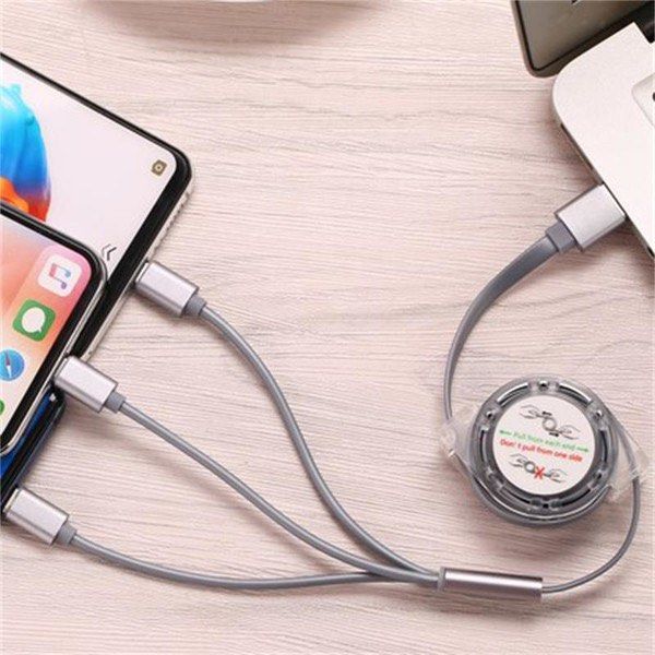 3-in-1 Multifunctional USB Charger Cable Micro USB Type C Charging ...