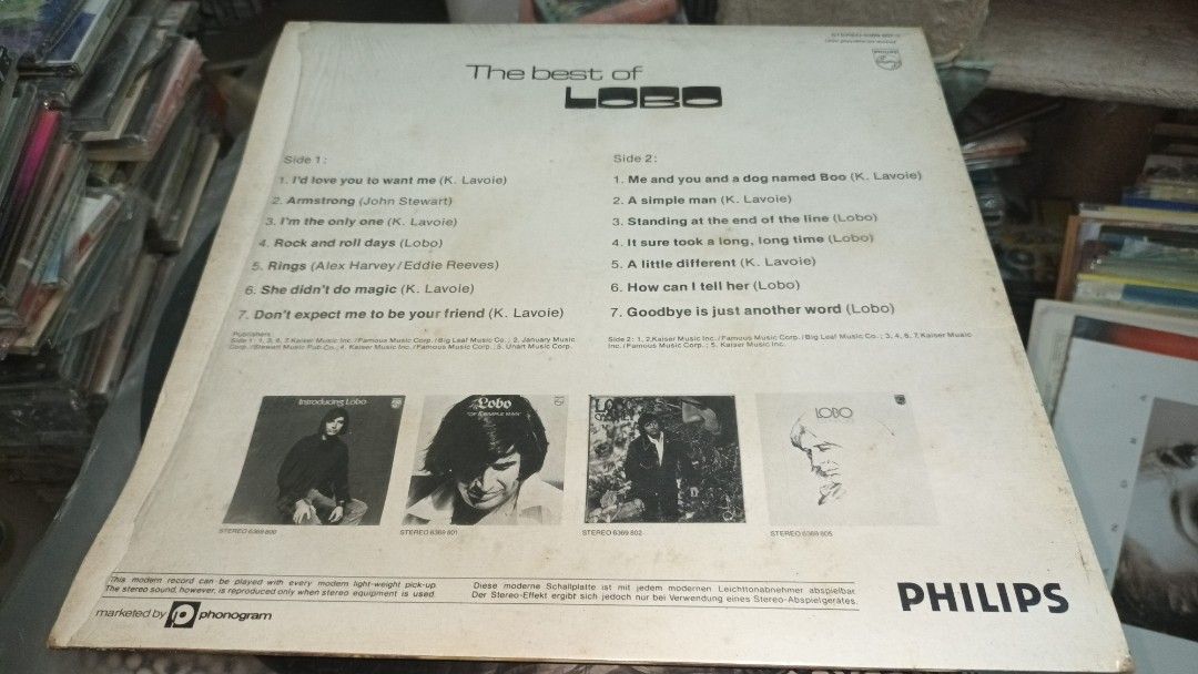 外語系列 名曲名盤 THE BEST OF LOBO 舊版 黑膠 LP 當年原裝袋仍在, 興趣及遊戲, 音樂、樂器 & 配件, 音樂與媒體 ...