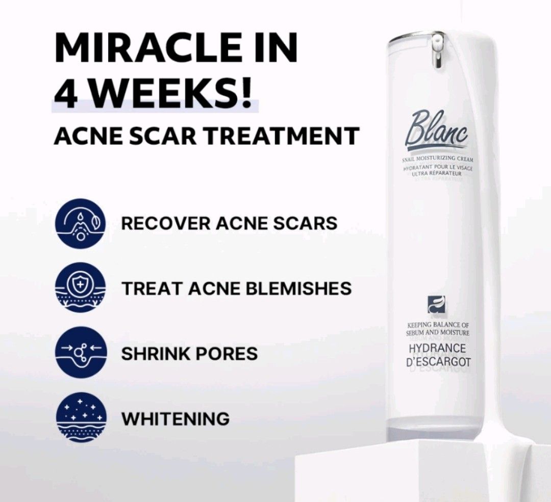 [ Blanc Nature Acne Scar Cream / Snail Cream / No.1 in Removing Acne ...