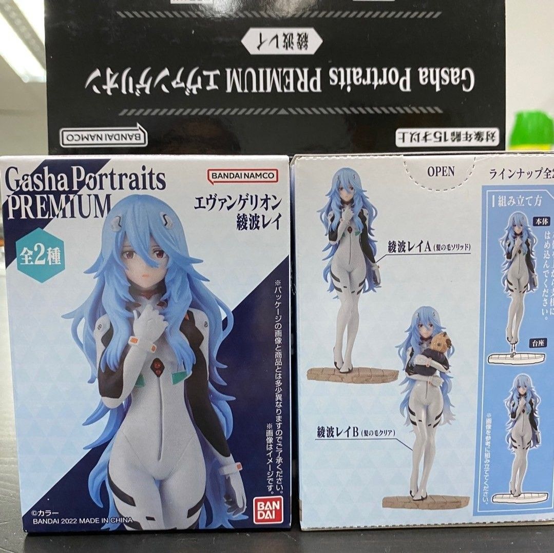 全新 EVA Gasha portraits premium 長髮 綾波麗 REI Evangelion 新世紀福音戰士 一對 兩款 $190 每天將軍澳站交收, 興趣及遊戲, 玩具 & 遊戲 ...