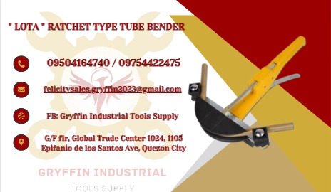 " LOTA " RATCHET TYPE TUBE BENDER, Commercial & Industrial, Industrial ...