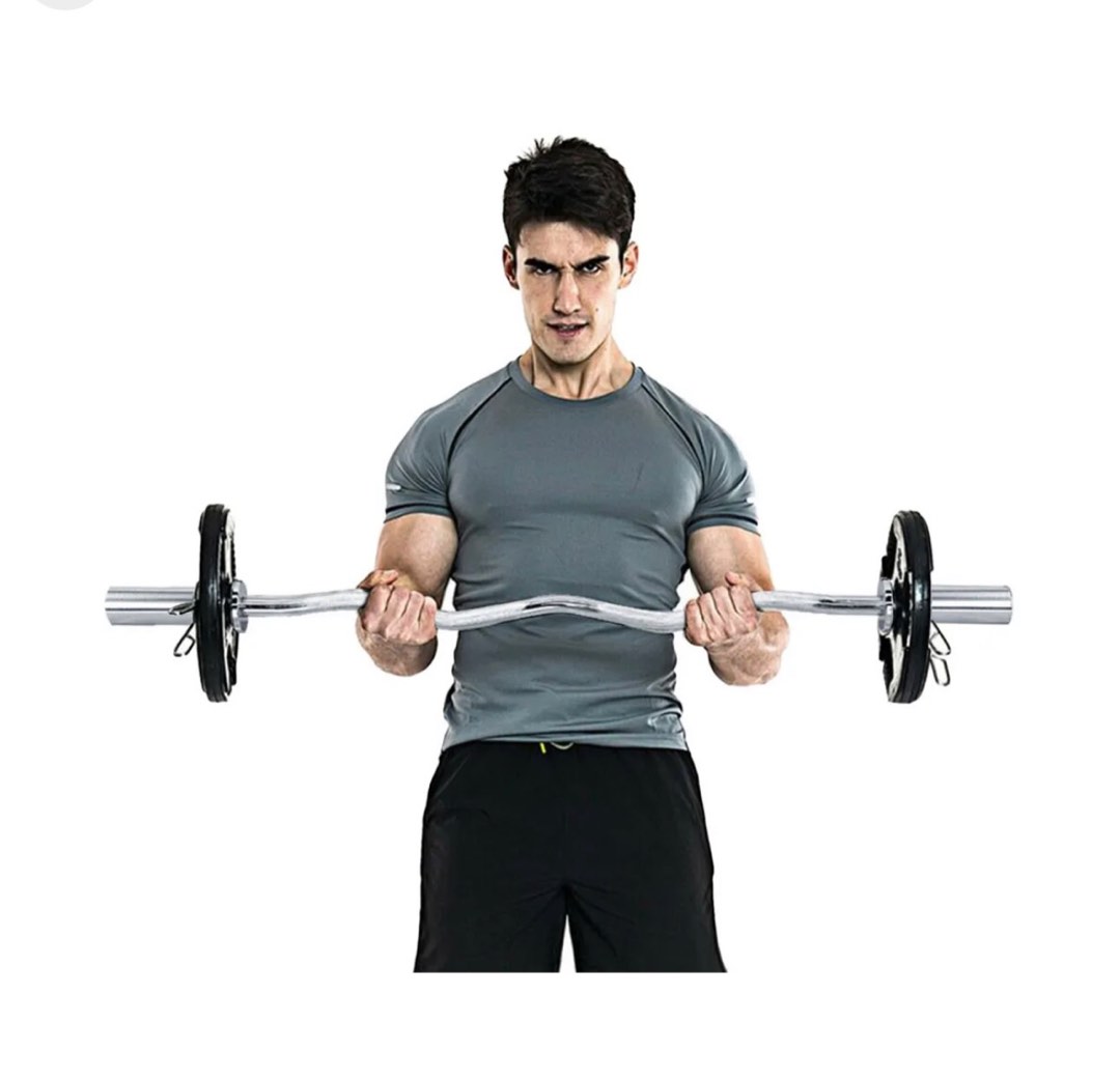 Adidas 48 inch Olympic Barbell Curl Bar, 運動產品, 運動與健身, 運動與健身 - 舉重和啞鈴 ...