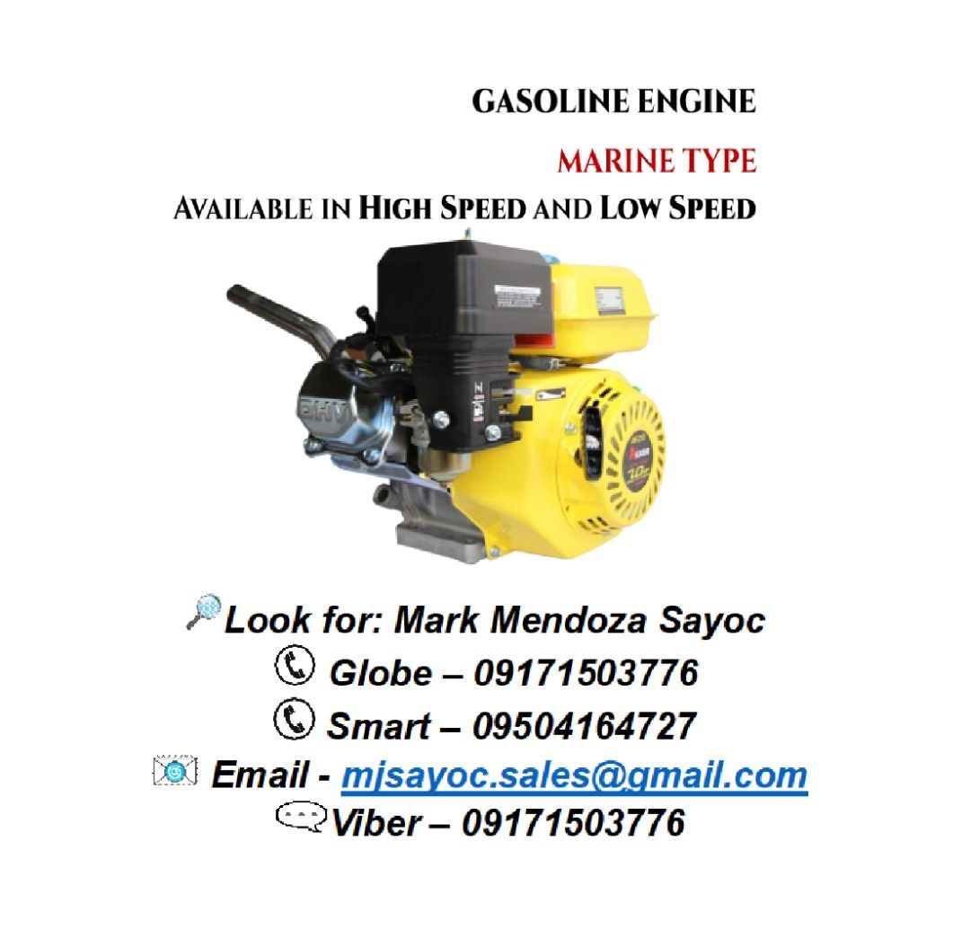 Air-cooled Gasoline Engine MARINE HIGH & LOW SPEED, Commercial ...