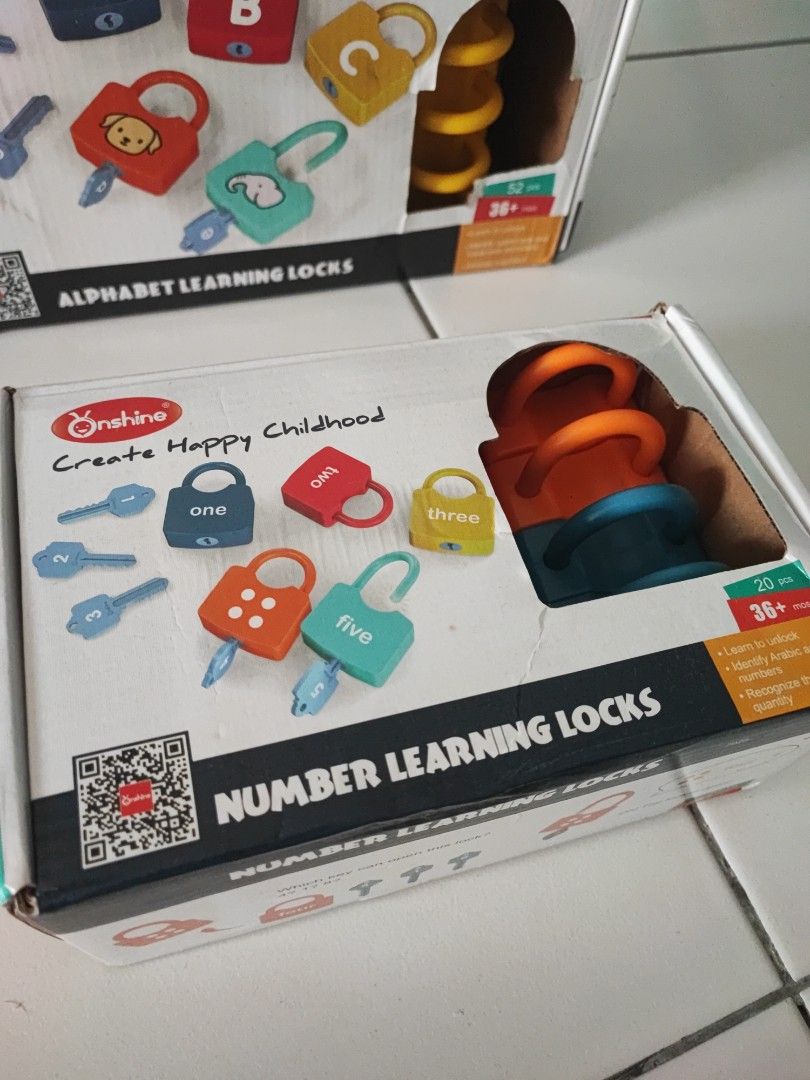 Alphabet & Number locks, Hobbies & Toys, Toys & Games on Carousell