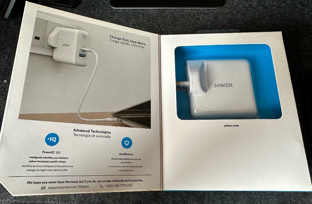 Anker Power Port II 49.5W Dual Port USB-C Wall Charger Adapter, Mobile ...