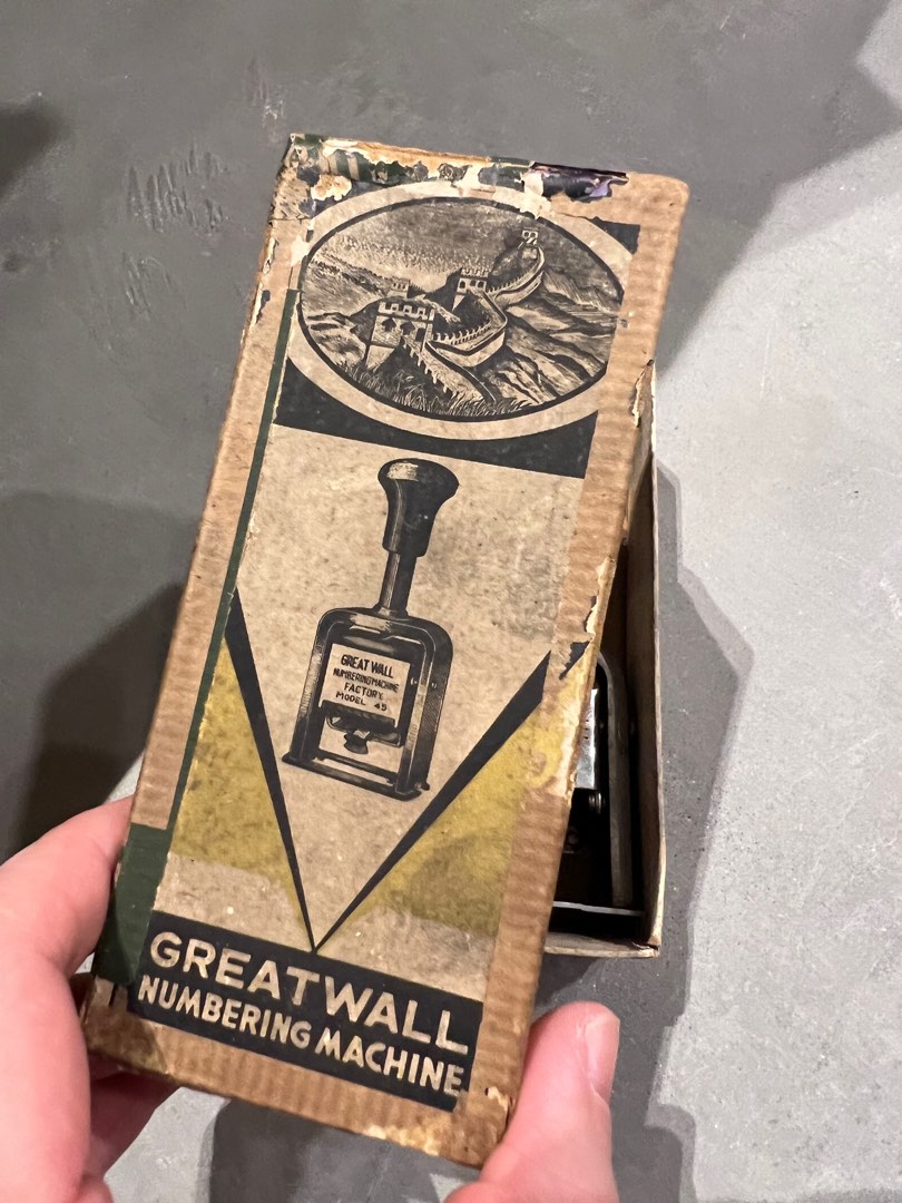 Antique Great Wall Numbering machine, Hobbies & Toys, Collectibles ...