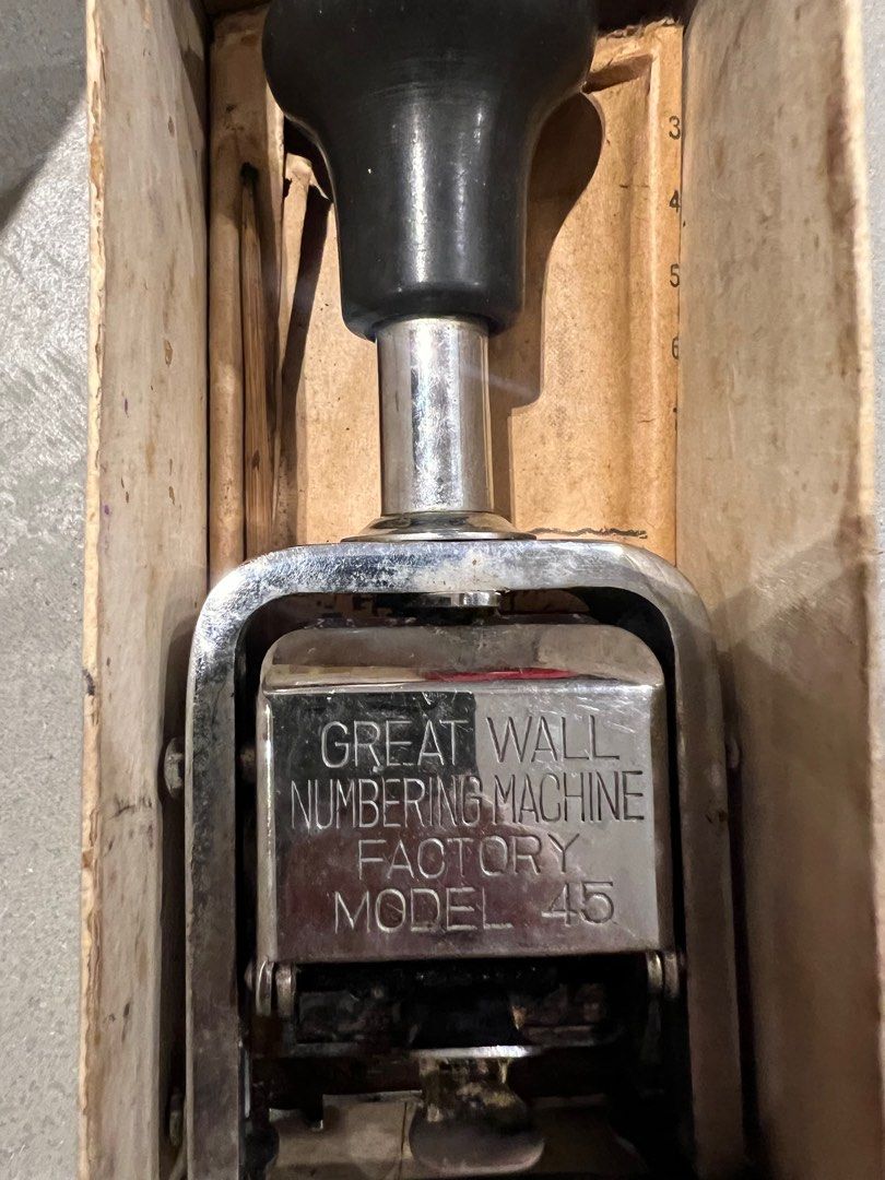 Antique Great Wall Numbering machine, Hobbies & Toys, Collectibles ...