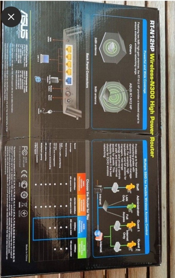 ASUS RT-N12HP High Power Router/AP/Ranger Extender Wireless-N300 ...