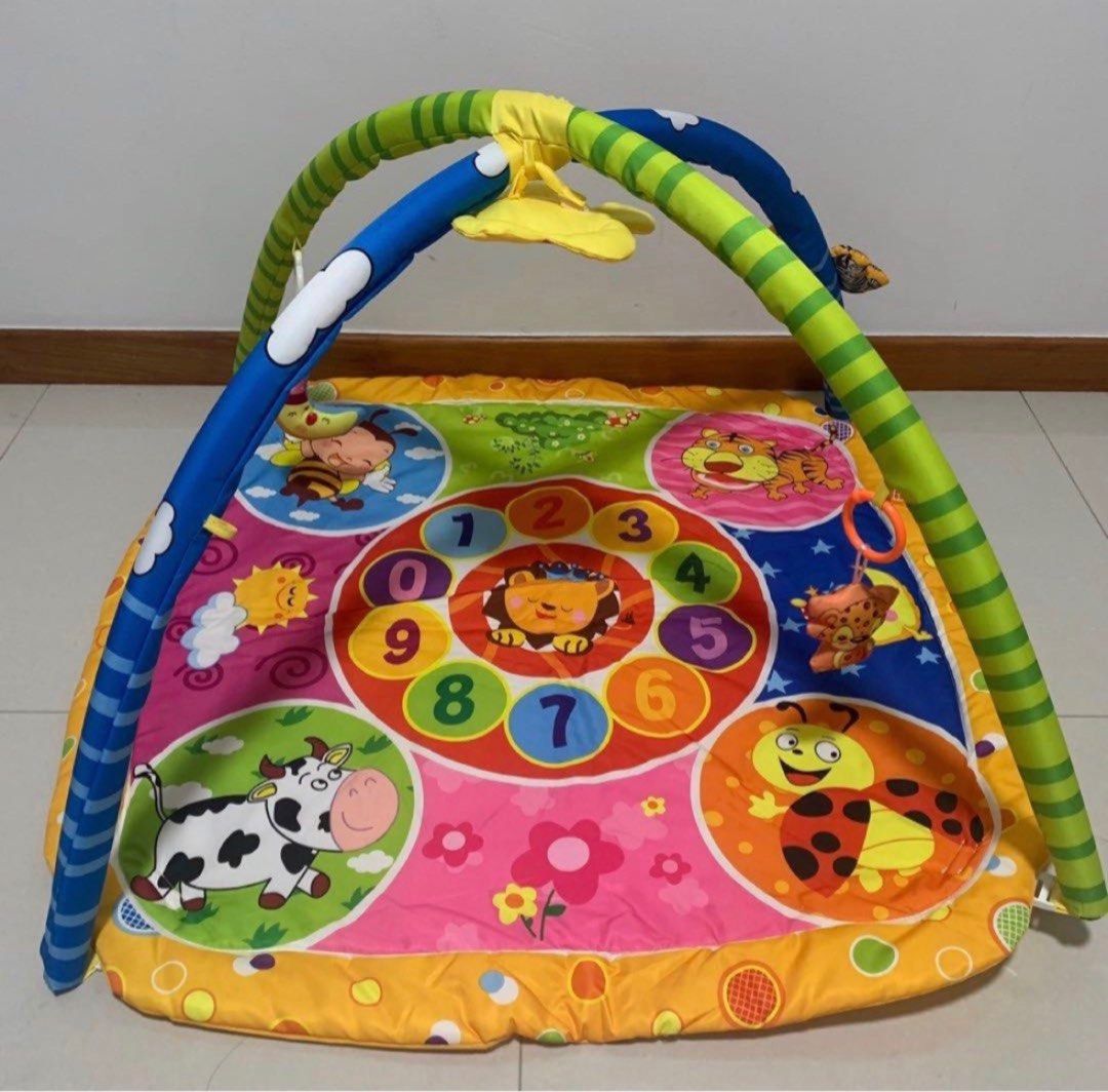 Baby Infant activity Play mat animals numbers playmat fitness gym tummy ...